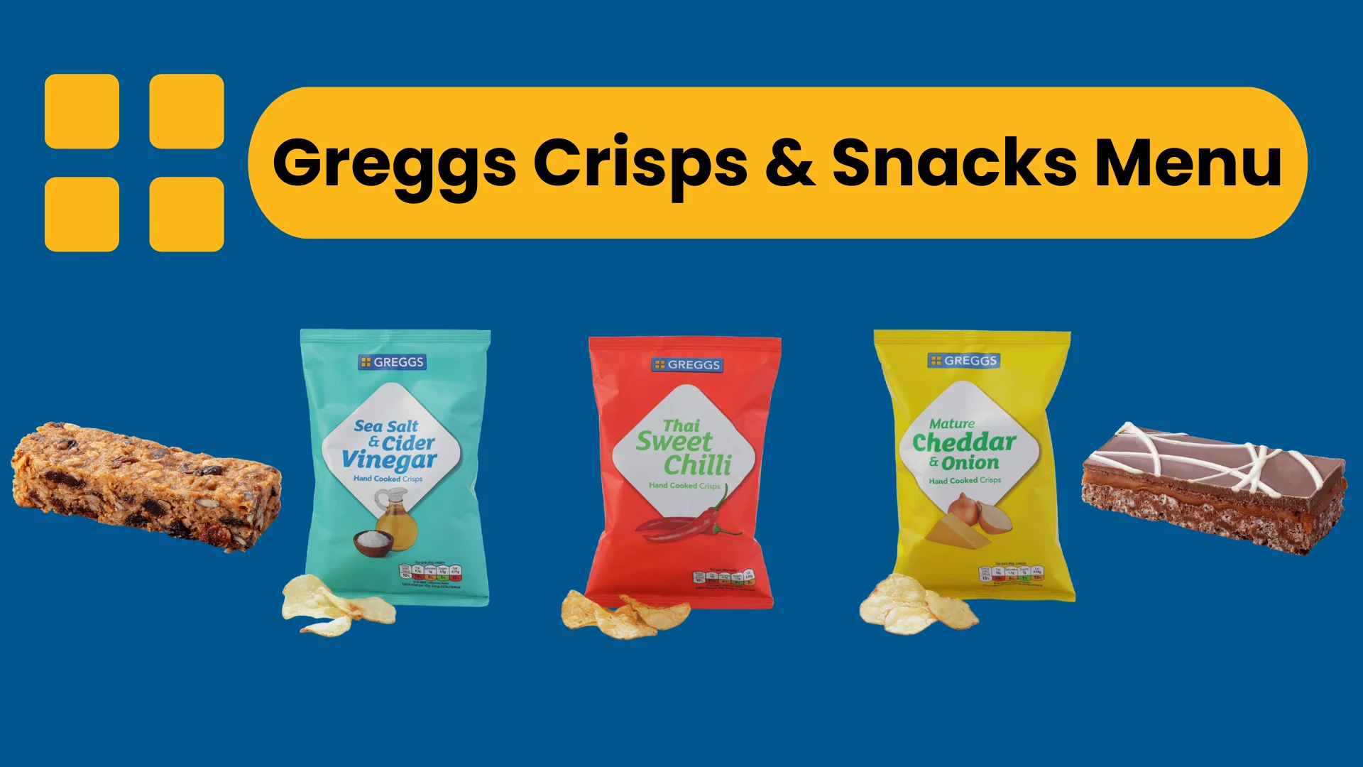 Greggs Crisps and Snacks Menu Prices & Pictures 2025 | UK